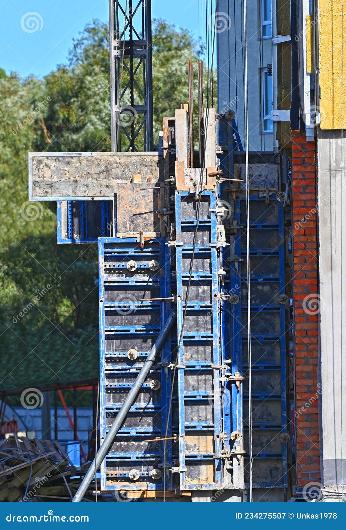 Formwork on Construction Site Stock Image - Image of engineering, flat ...