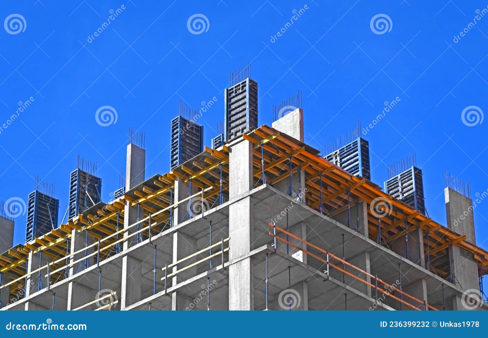 Formwork on Construction Site Stock Photo - Image of home, mortgage ...
