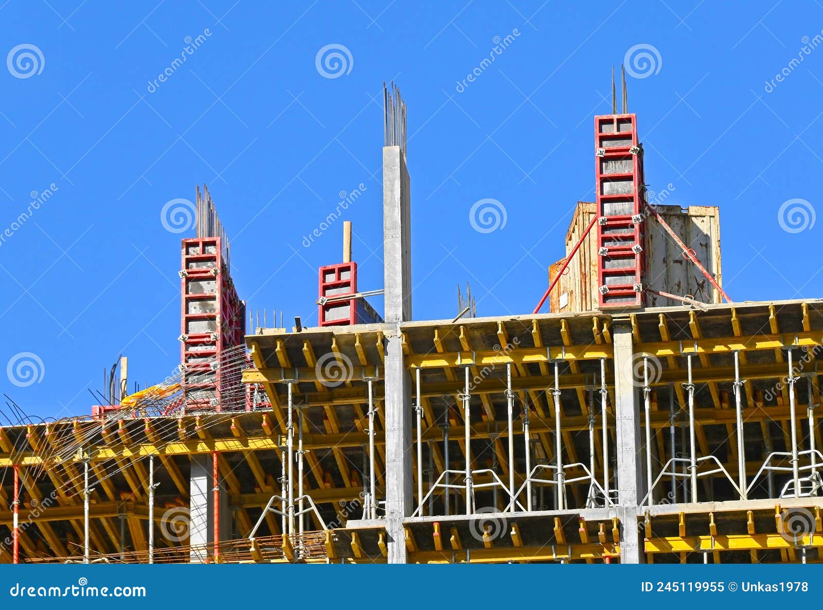 Formwork on Construction Site Stock Image - Image of dwelling ...