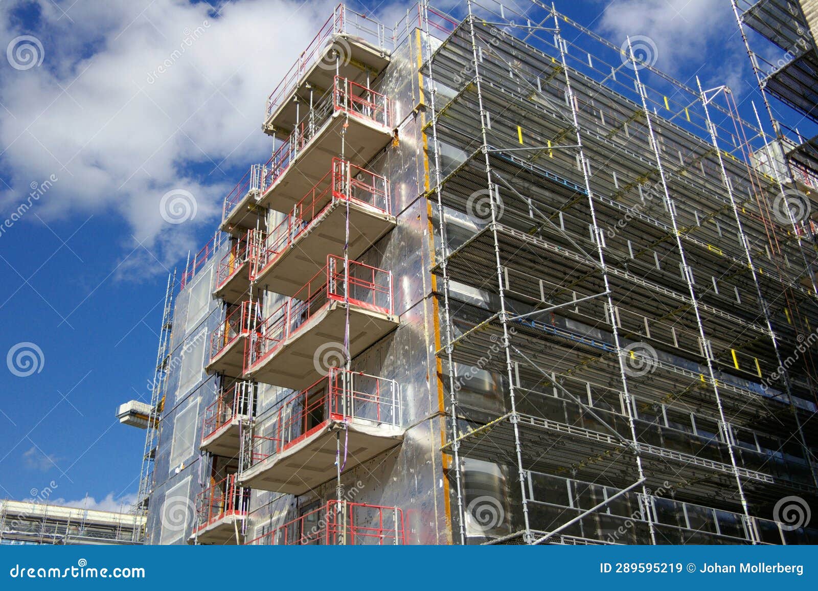 Building Construction Site, Look Up View Stock Image - Image of ...