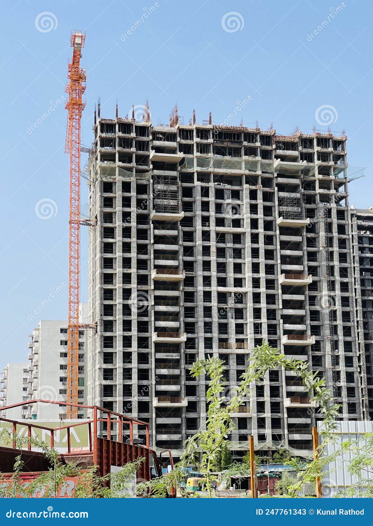 Big building construction stock image. Image of ground - 247761343