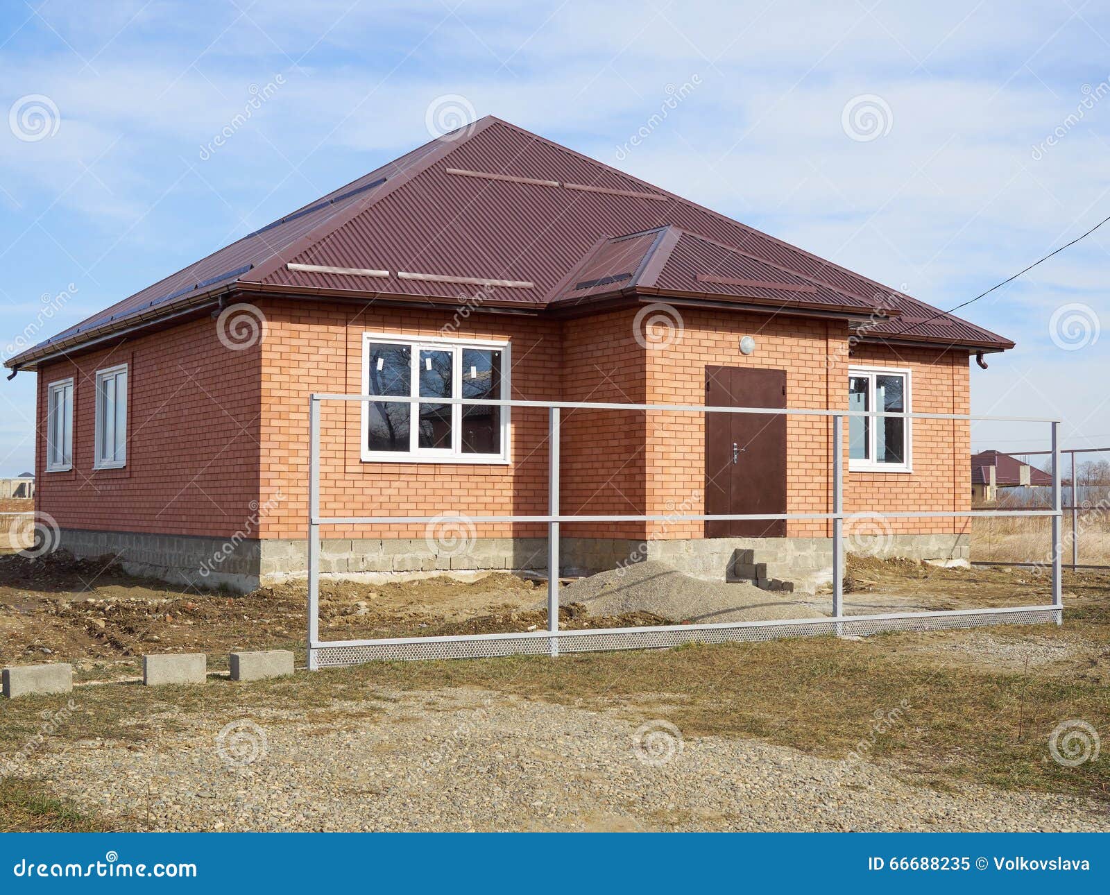 Building & Construction Site in Progress To New House. Stock Image ...