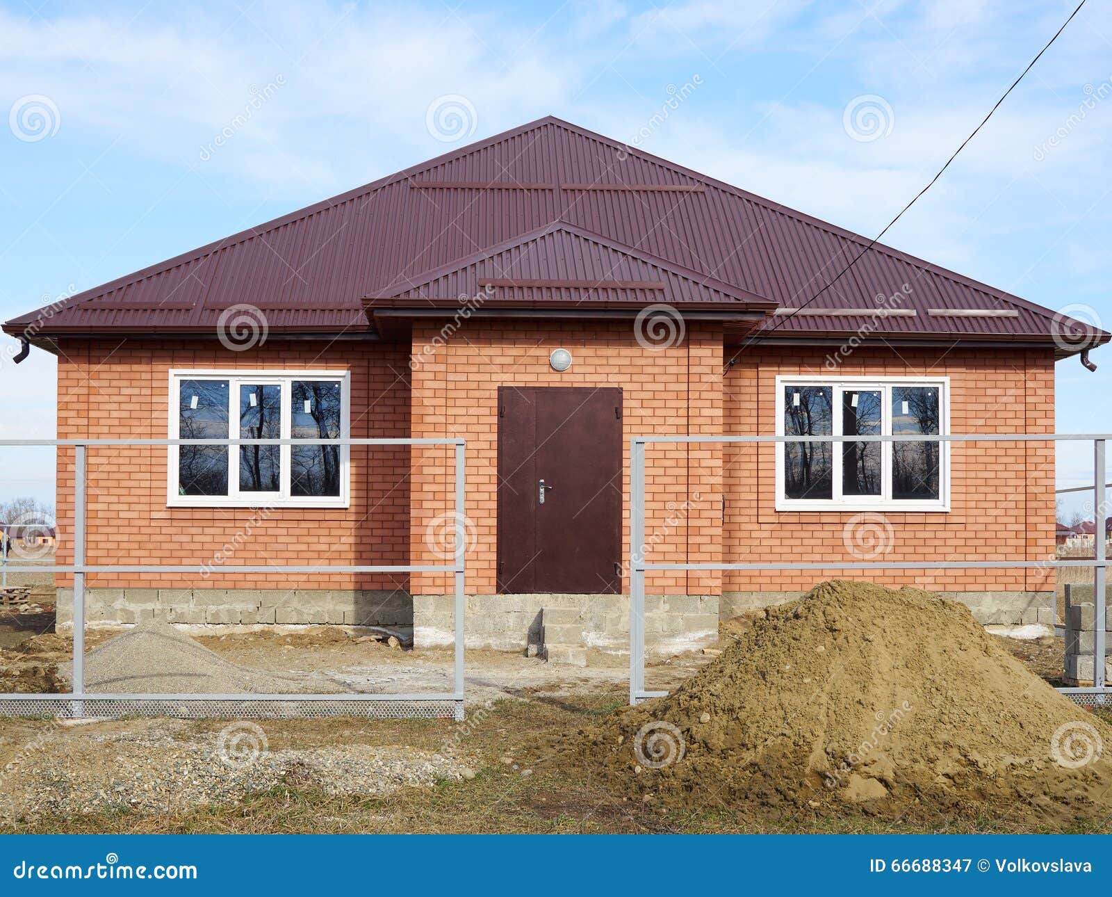 Building & Construction Site in Progress To New House. Stock Image ...
