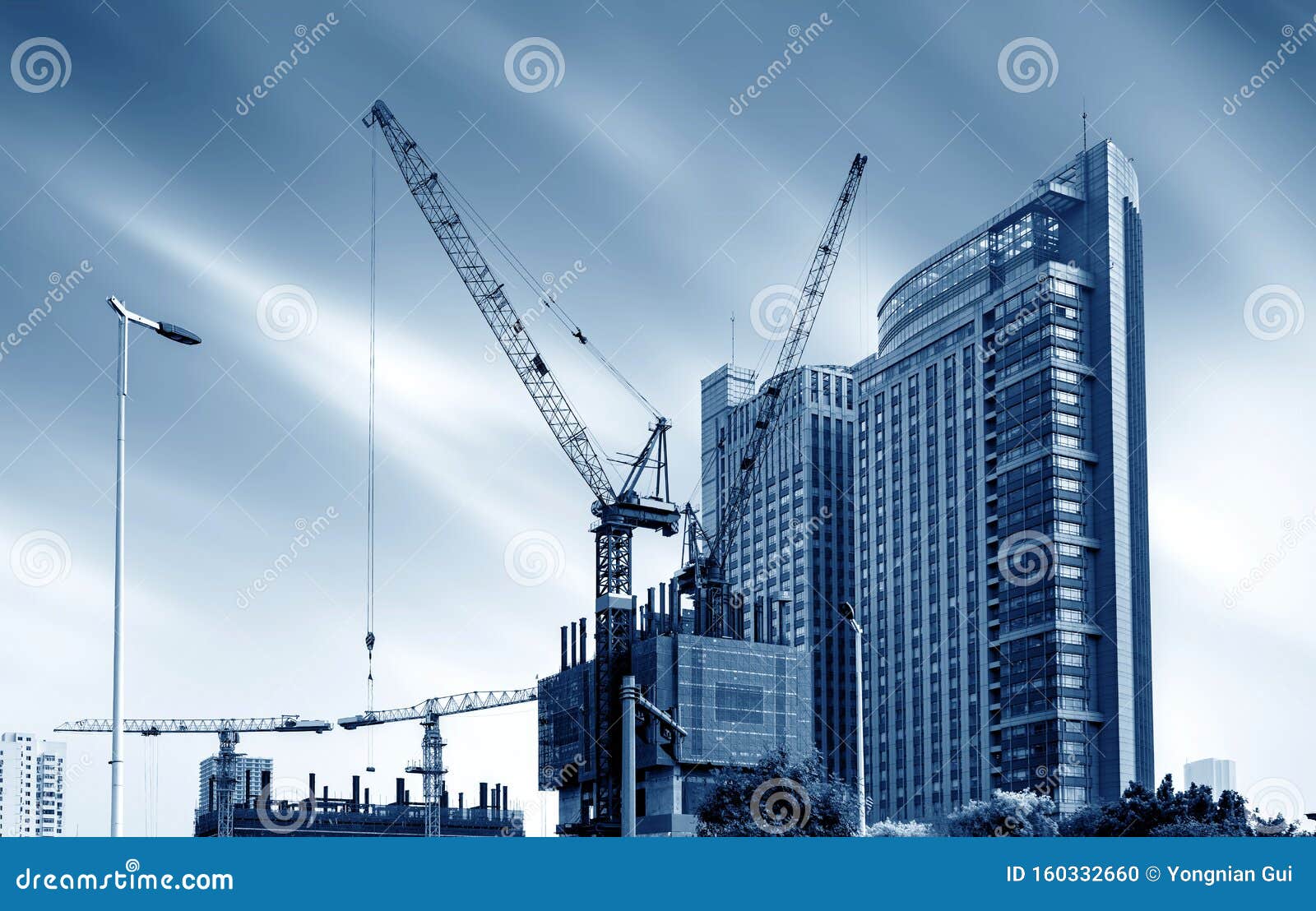 Skyscraper Construction Site Stock Photo - Image of asia, construction ...