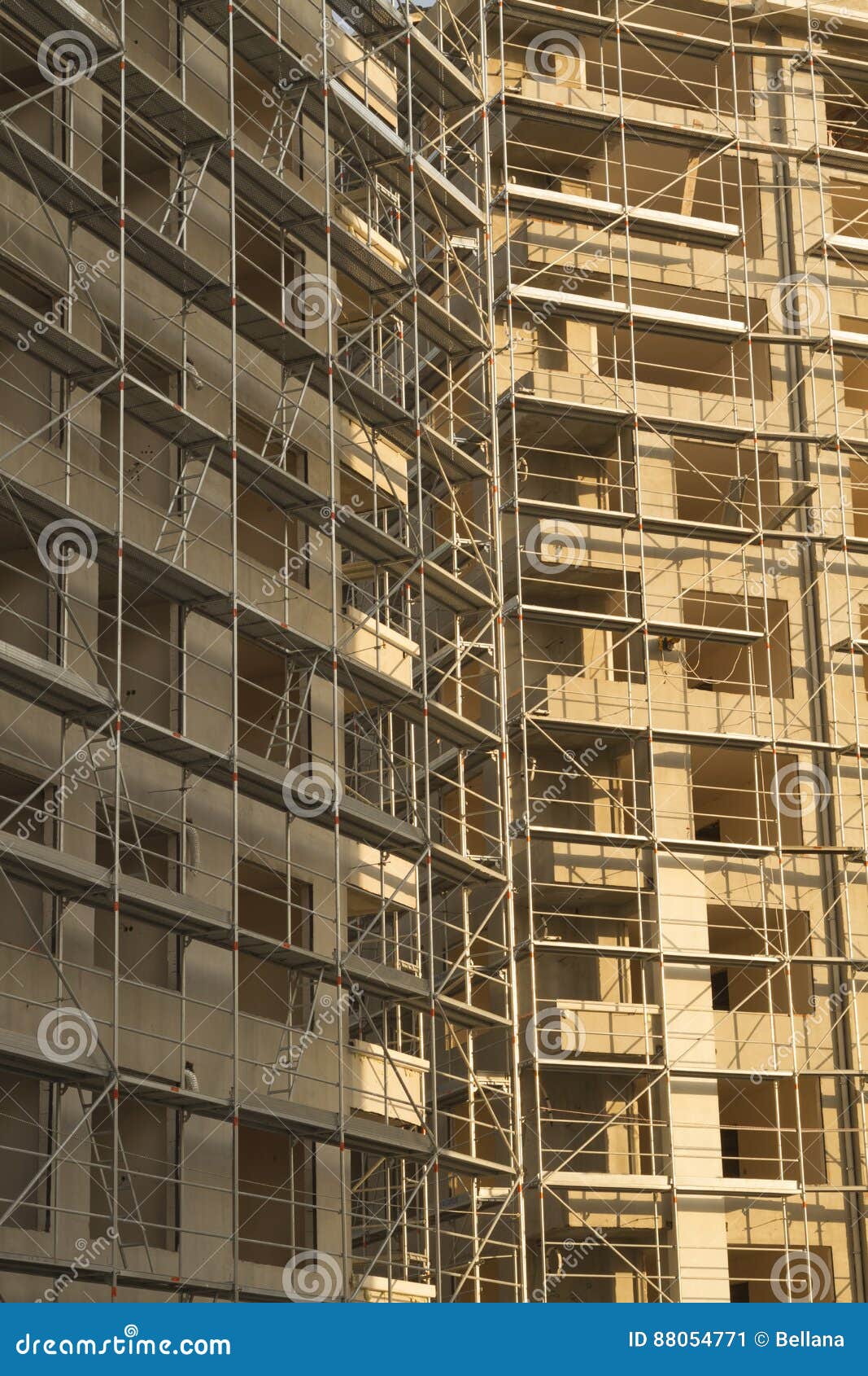 Building Construction Site Vertical View Stock Image - Image of ...