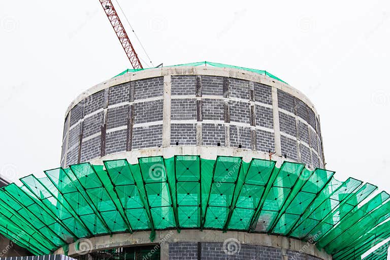 Building and Construction Site on White Background Stock Photo - Image ...