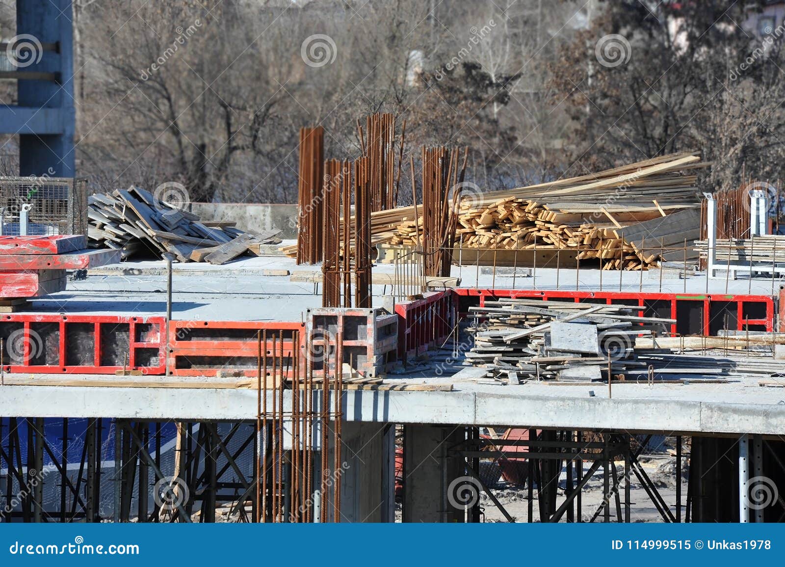Construction site work stock image. Image of development - 114999515