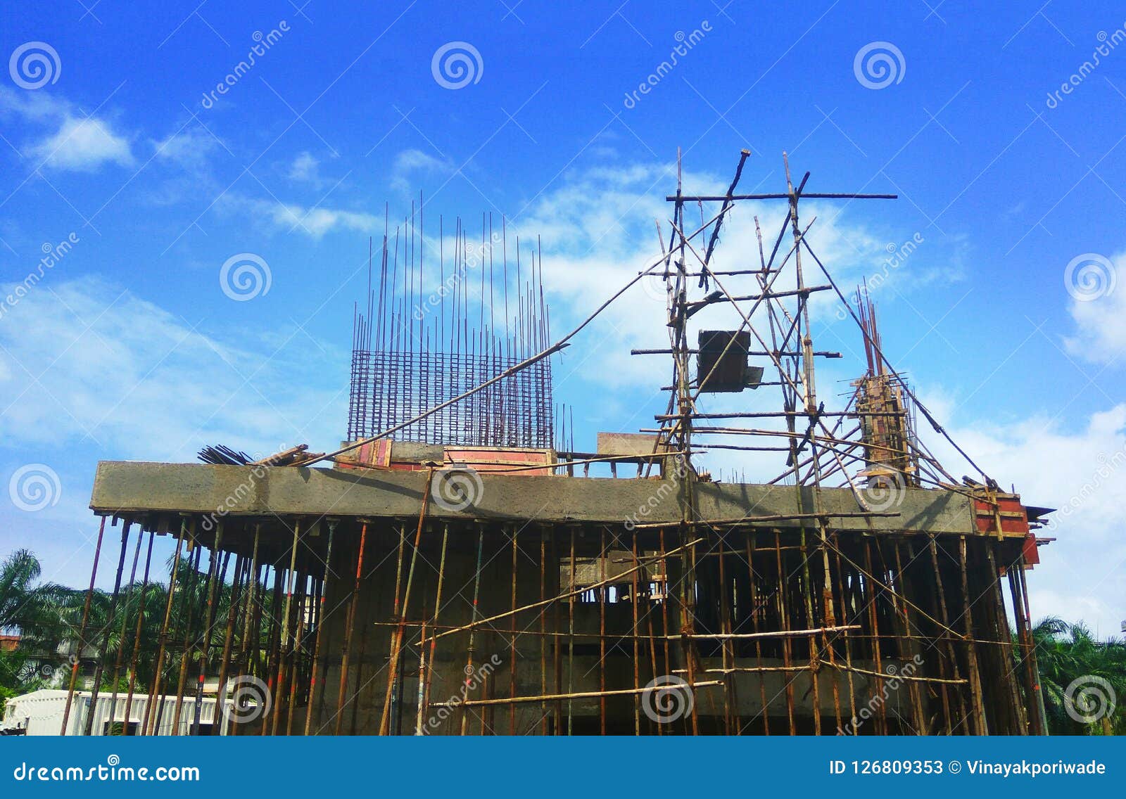 Building Construction Site Work in Progress Stock Image - Image of work ...
