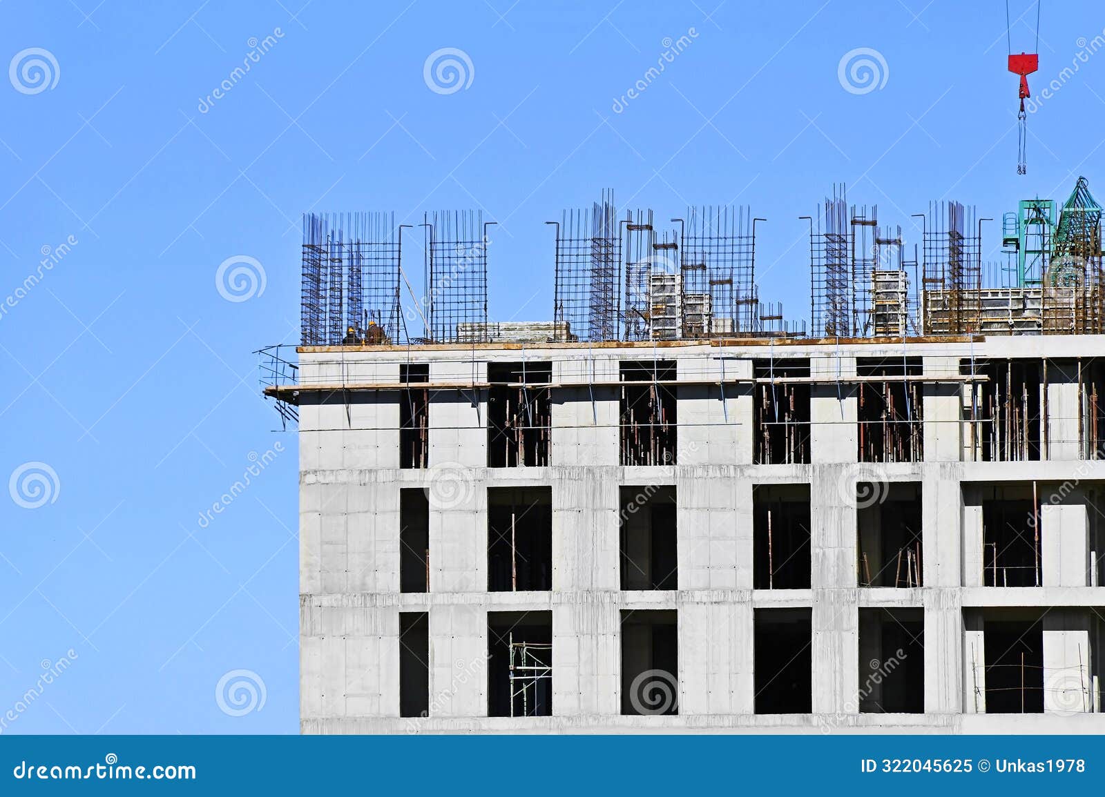 Building Construction Site Work and Sky Stock Image - Image of ...