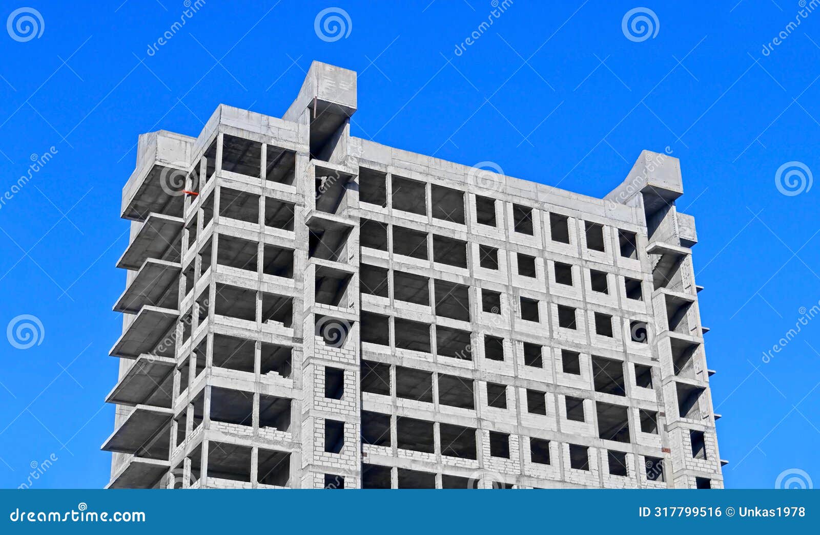 Building Construction Site Work and Sky Stock Photo - Image of ...