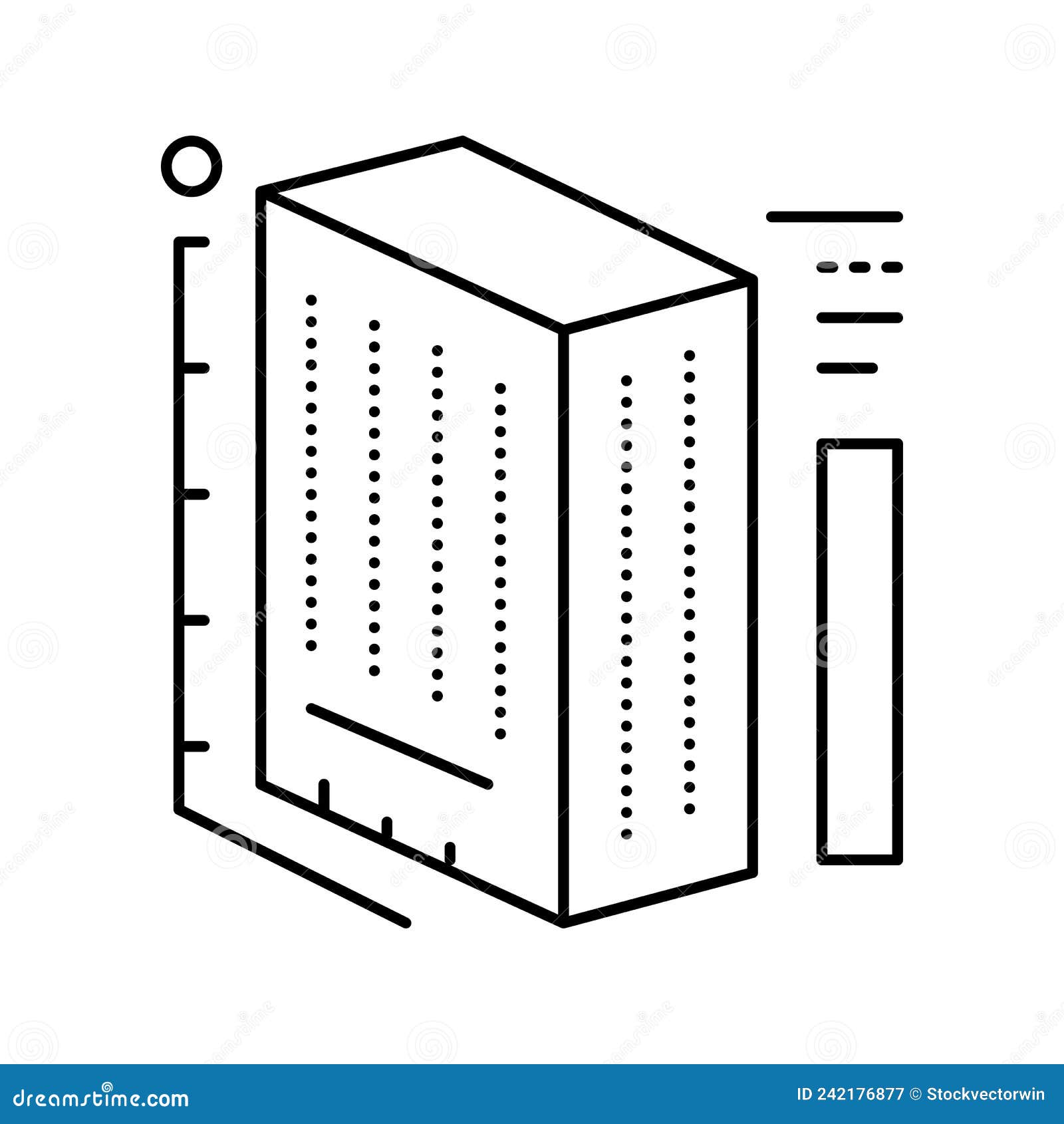Building Construction Sizes Modeling Line Icon Vector Illustration ... Building Construction Sizes Modeling Line Icon Vector Illustration ...