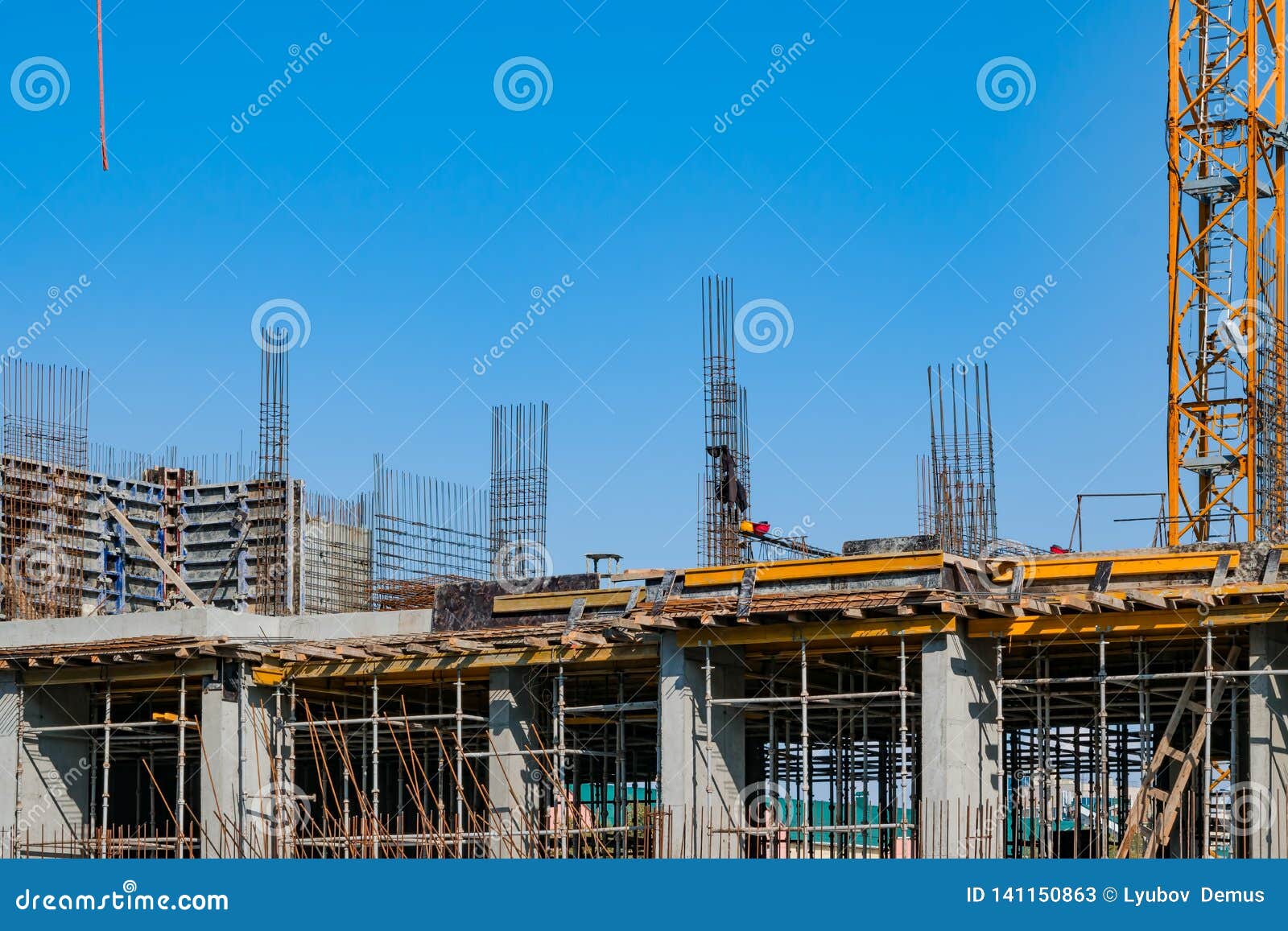 Building Construction, Start of Construction Stock Image - Image of ...