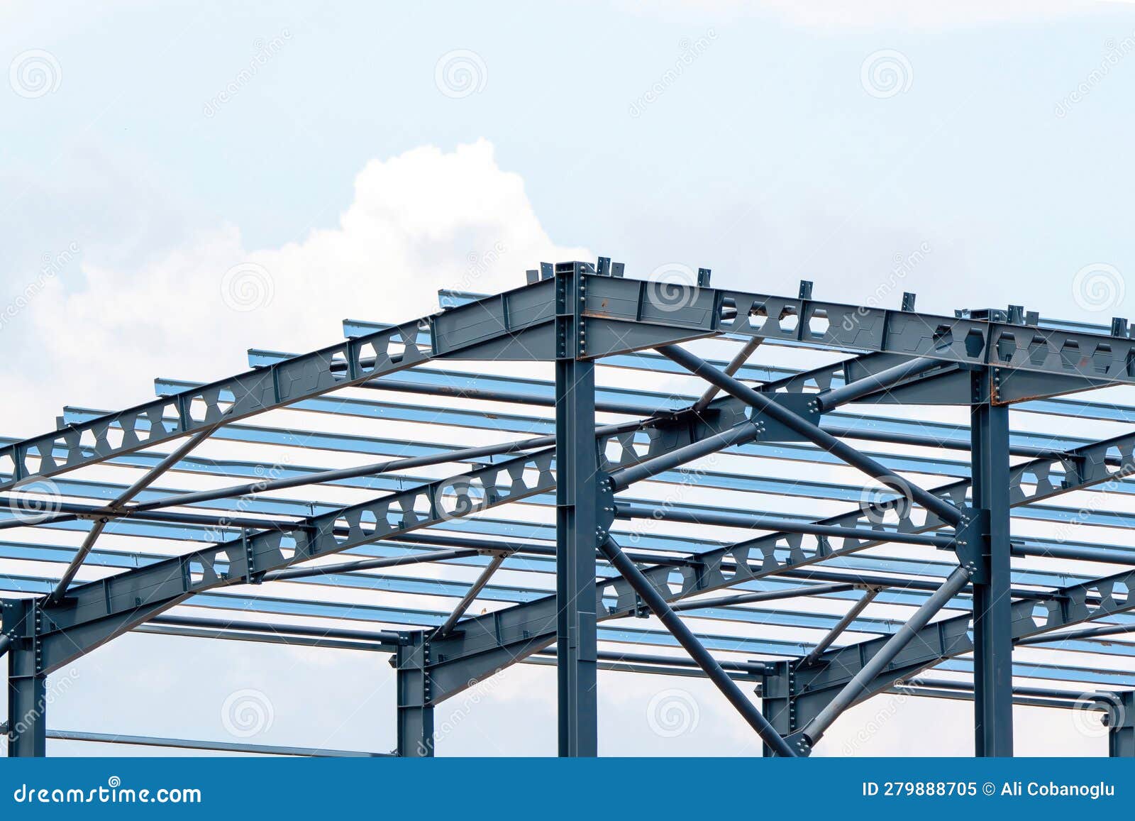 Building Construction with Steel Construction, Steel Roof Stock Image ...