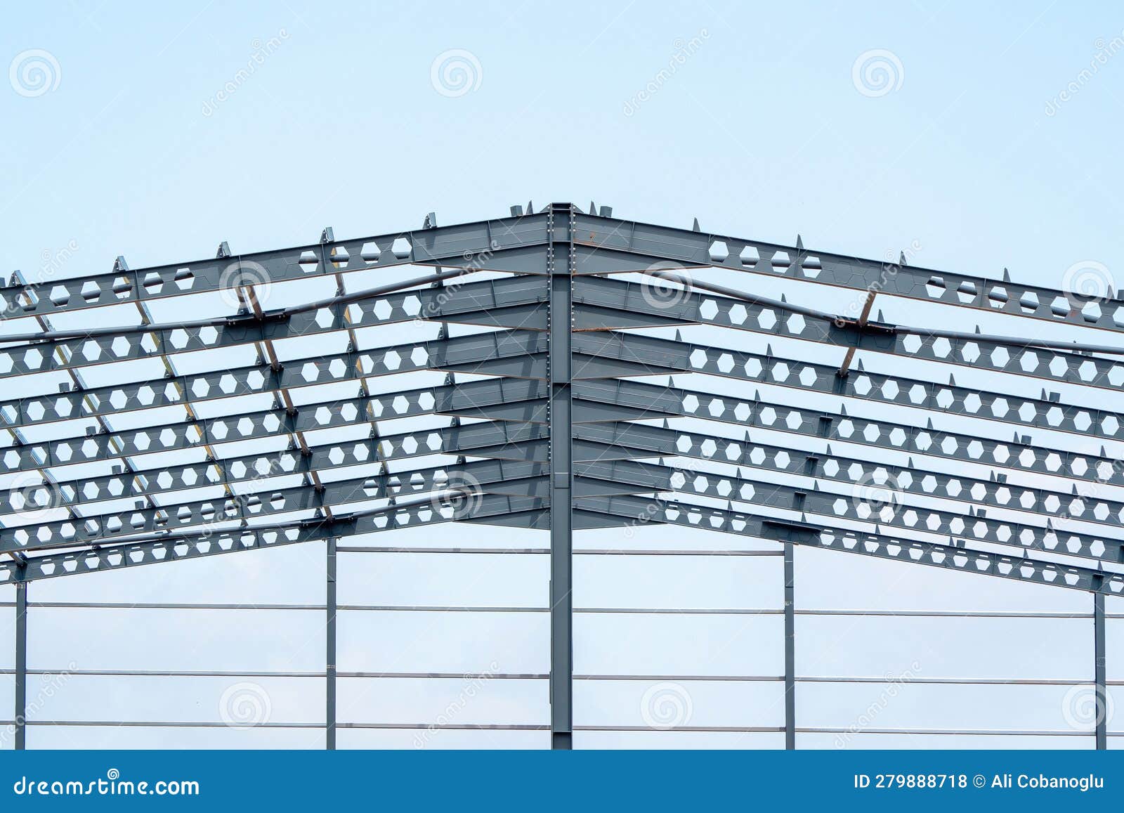 Building Construction with Steel Construction, Steel Roof Stock Photo ...