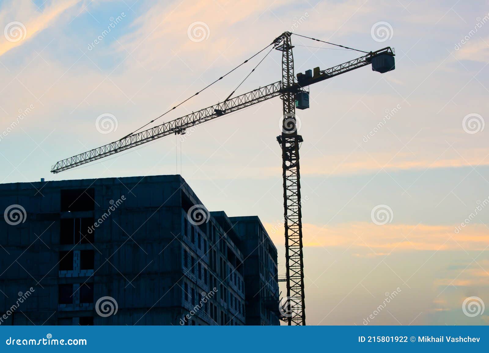 Building Construction at Sunset Stock Photo - Image of stadium ...