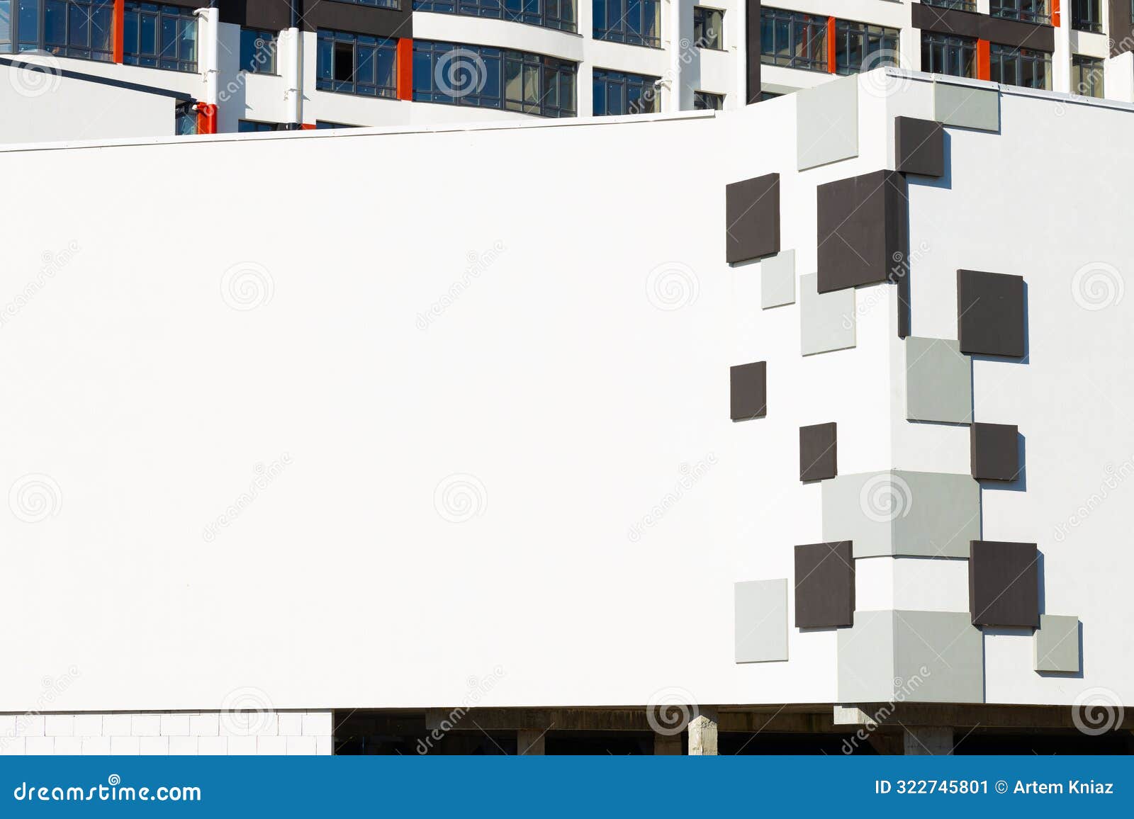 Building Construction Template Advertising Copy Space White Wall ...