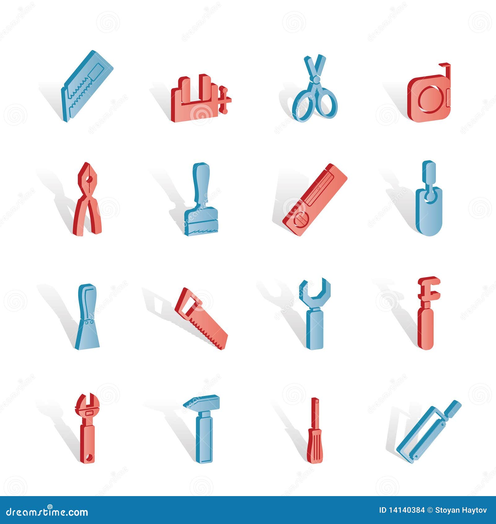 Building and Construction Tools Icons Stock Vector - Illustration of ...