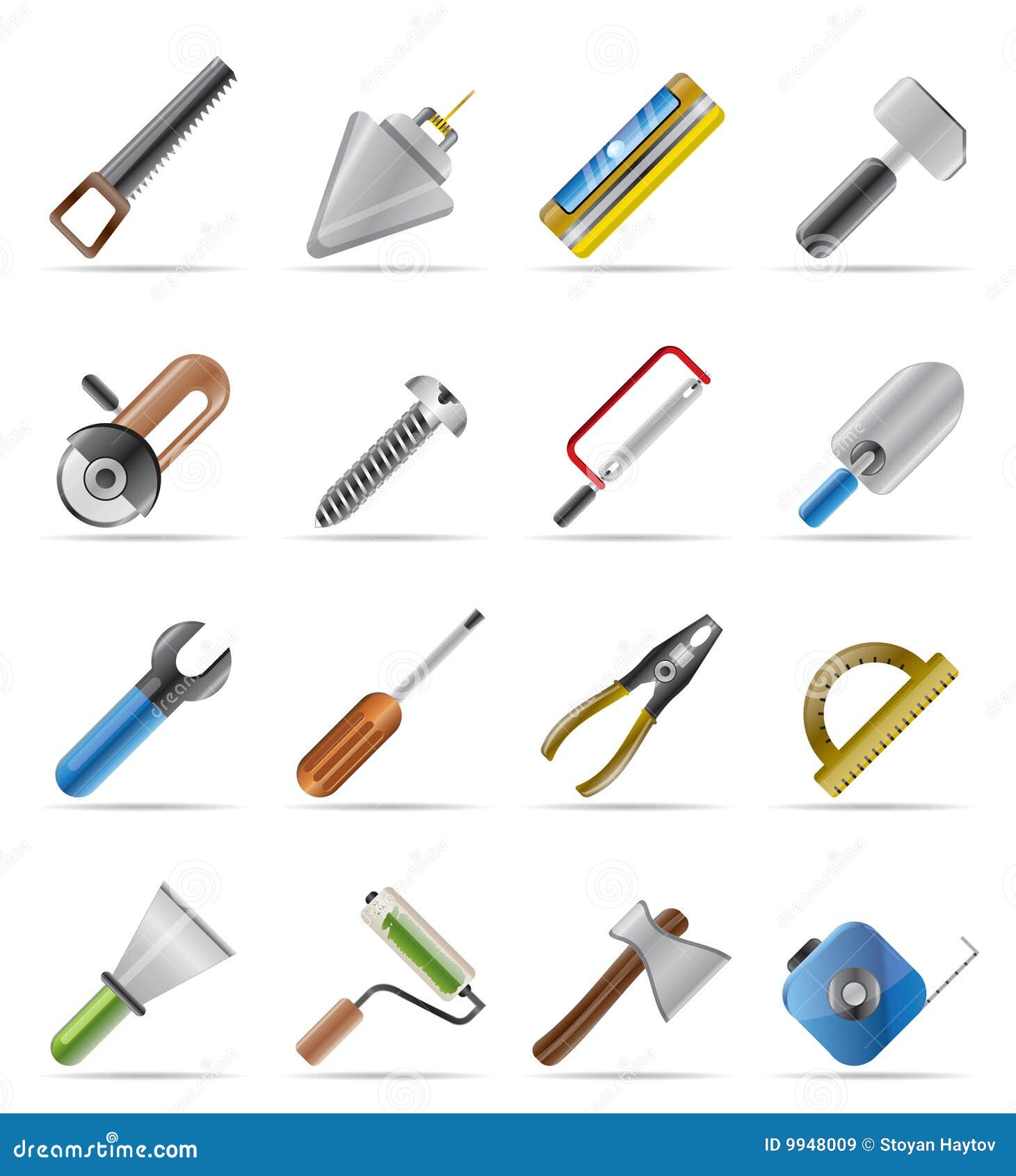 Building and Construction Tools Icons Stock Vector - Illustration of ...