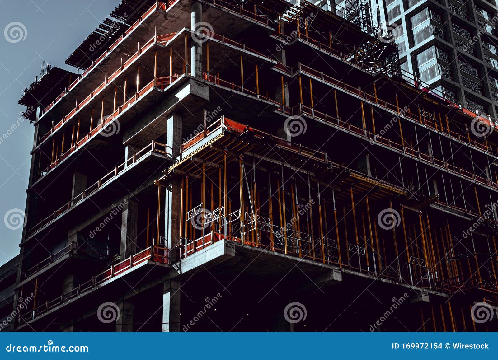 Building Construction Under the Sunlight during the Evening in ...