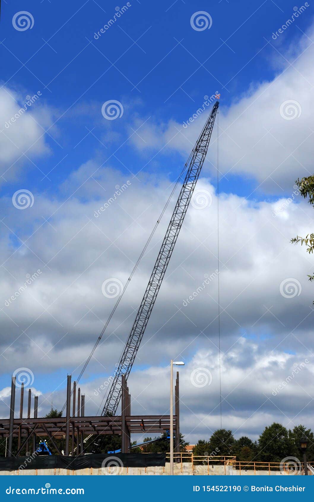 Building Construction with Use of Crain Stock Photo - Image of frame ...