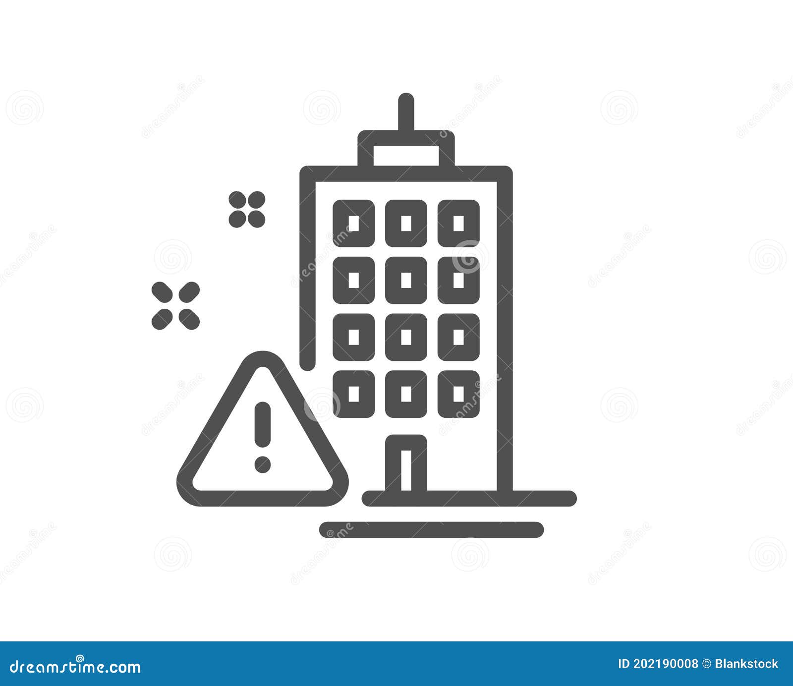 Building Construction Warning Line Icon. Attention Triangle Sign ...