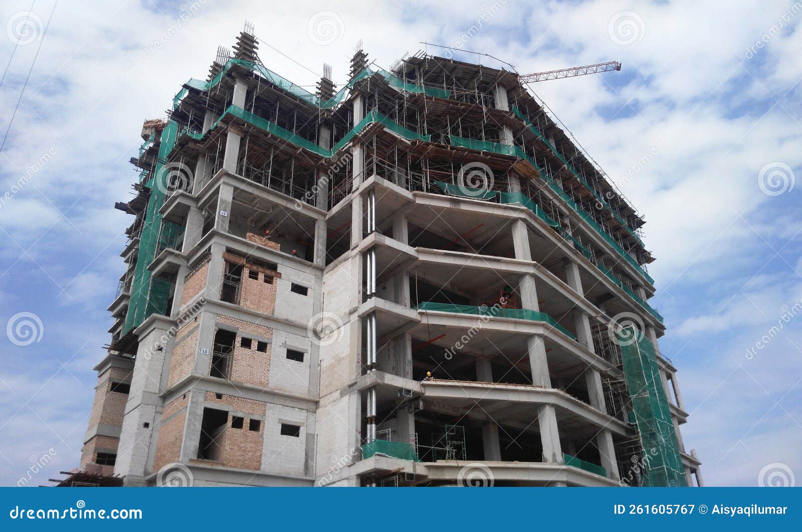 Building Construction Work is Underway at a Construction Site ...