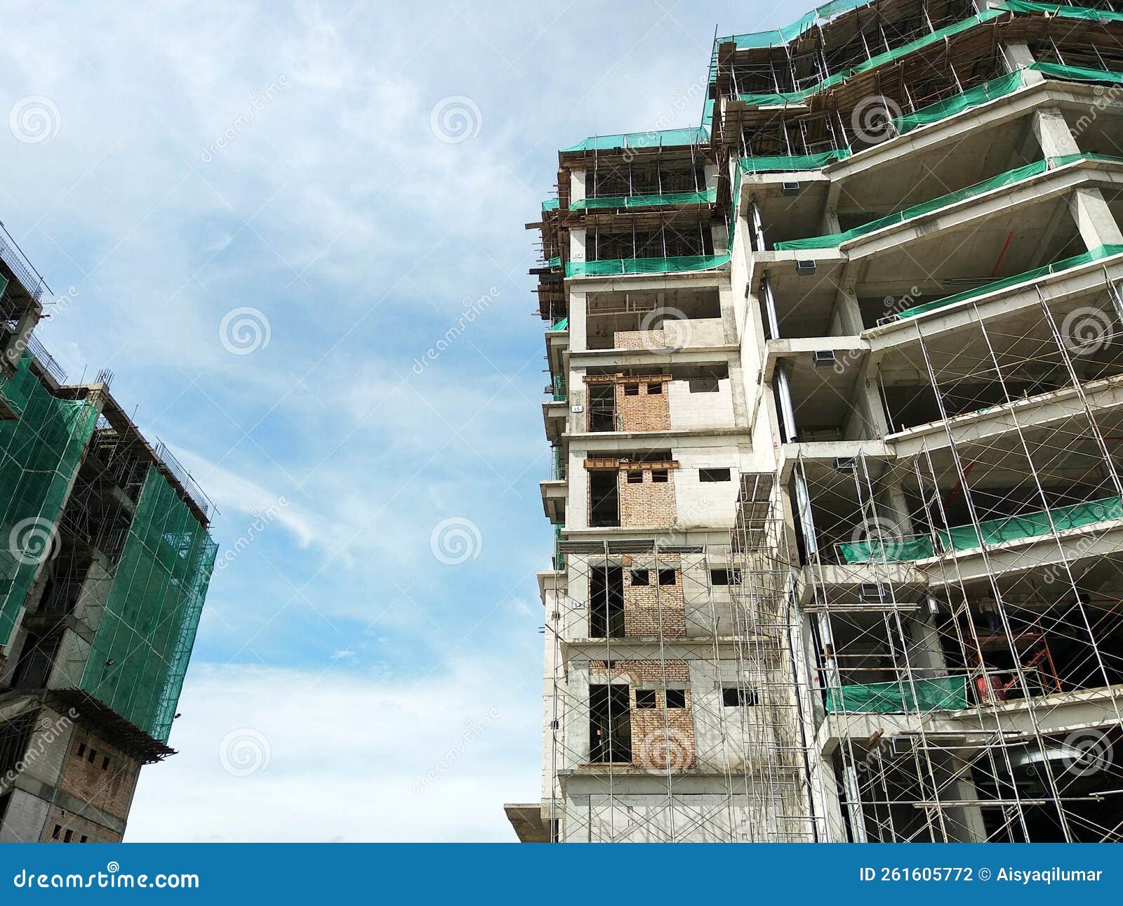 Building Construction Work is Underway at a Construction Site ...