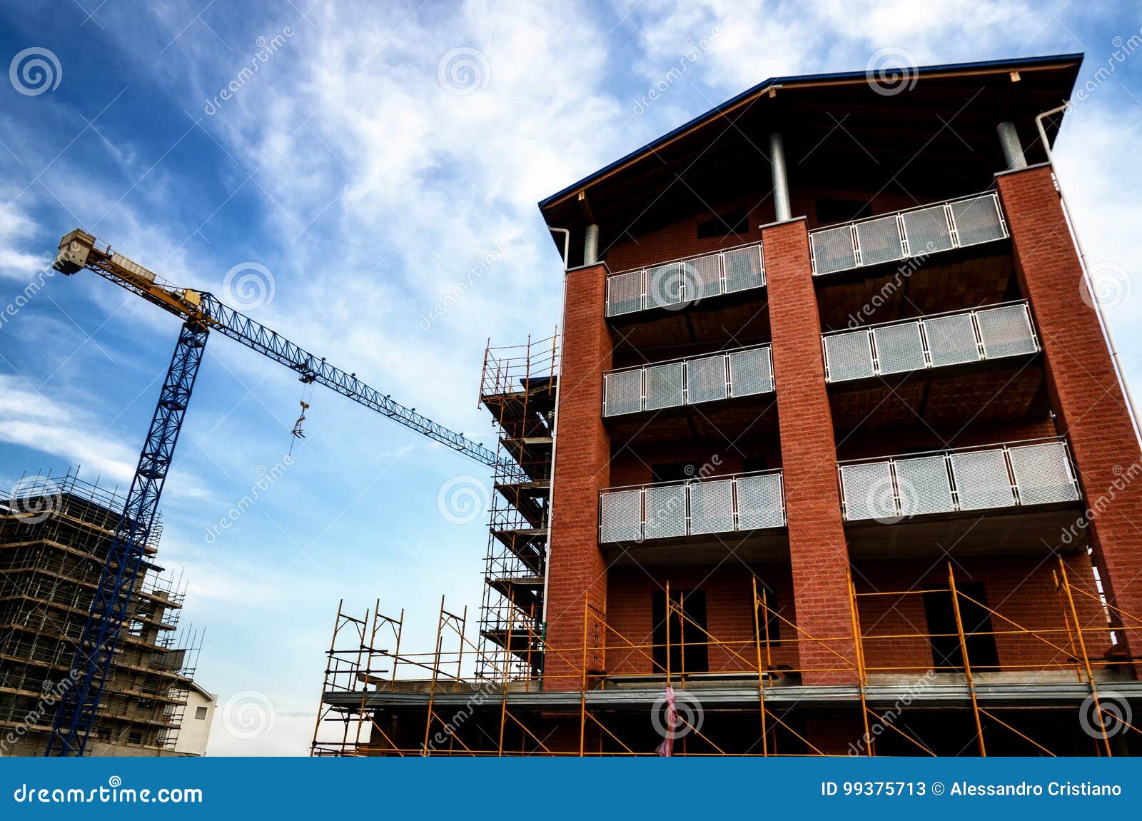Building Construction Work Yard Stock Image - Image of civil, cityscape ...