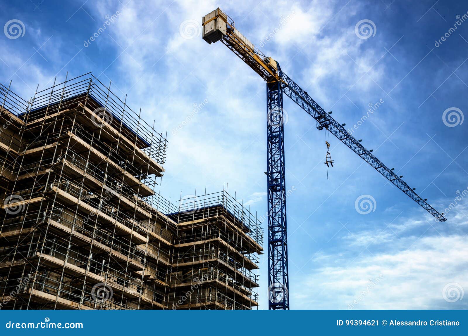Building Construction Work Yard Stock Image - Image of cement ...