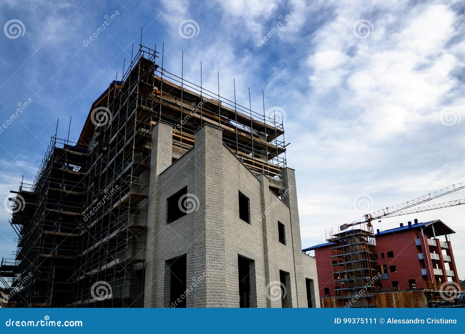 Building Construction Work Yard Stock Image - Image of industrial ...