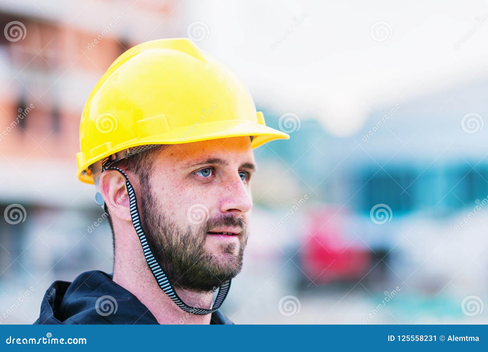 Building Construction Worker Engineer Posing Stock Image - Image of ...