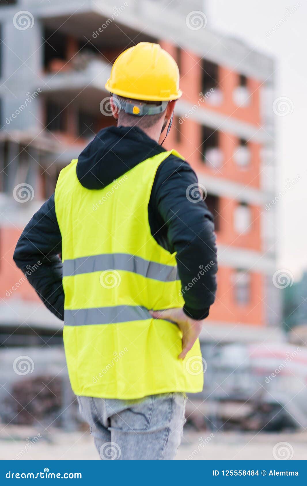 Building Construction Worker Engineer Posing Stock Photo - Image of ...