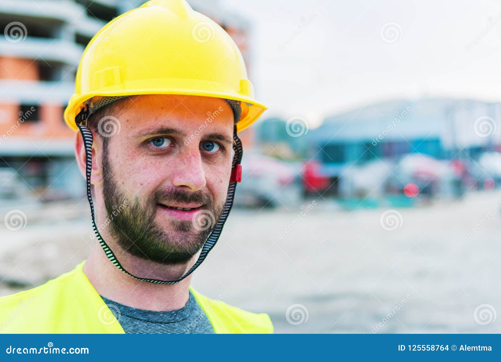 Building Construction Worker Engineer Posing Stock Photo - Image of ...