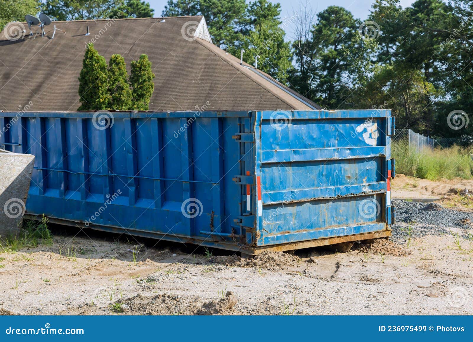 Building Container for Garbage Construction Waste Stock Image - Image ...