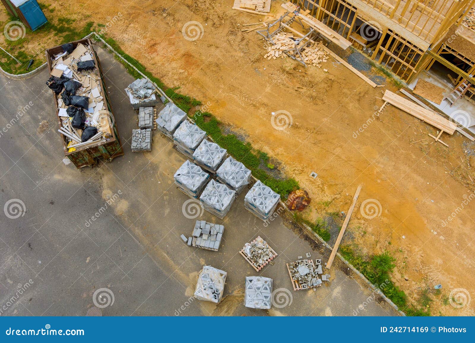 Building Container for Garbage Construction Waste Stock Image - Image ...