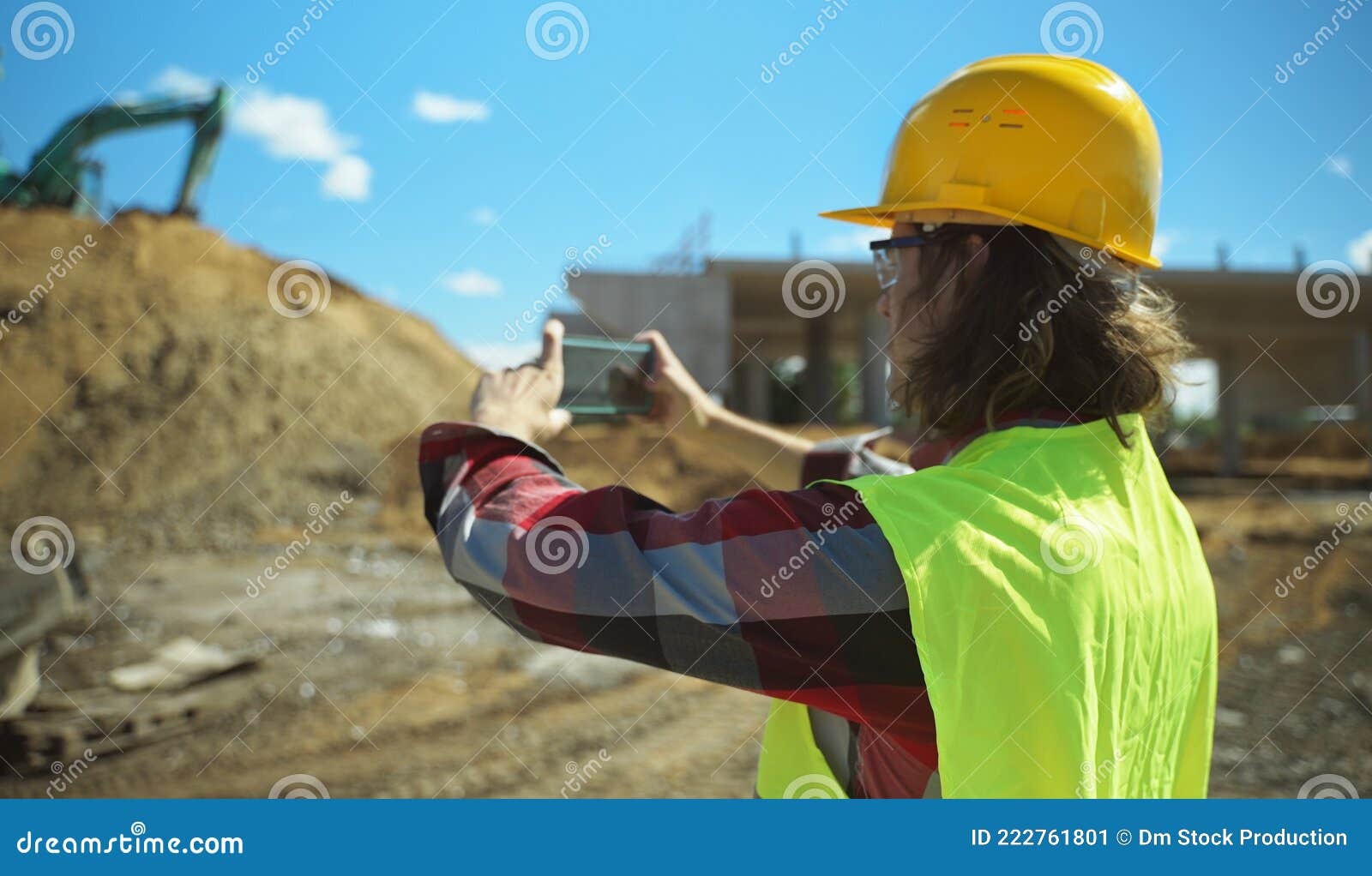 Building Contractor with Mobile Phone Stock Image - Image of junction ...