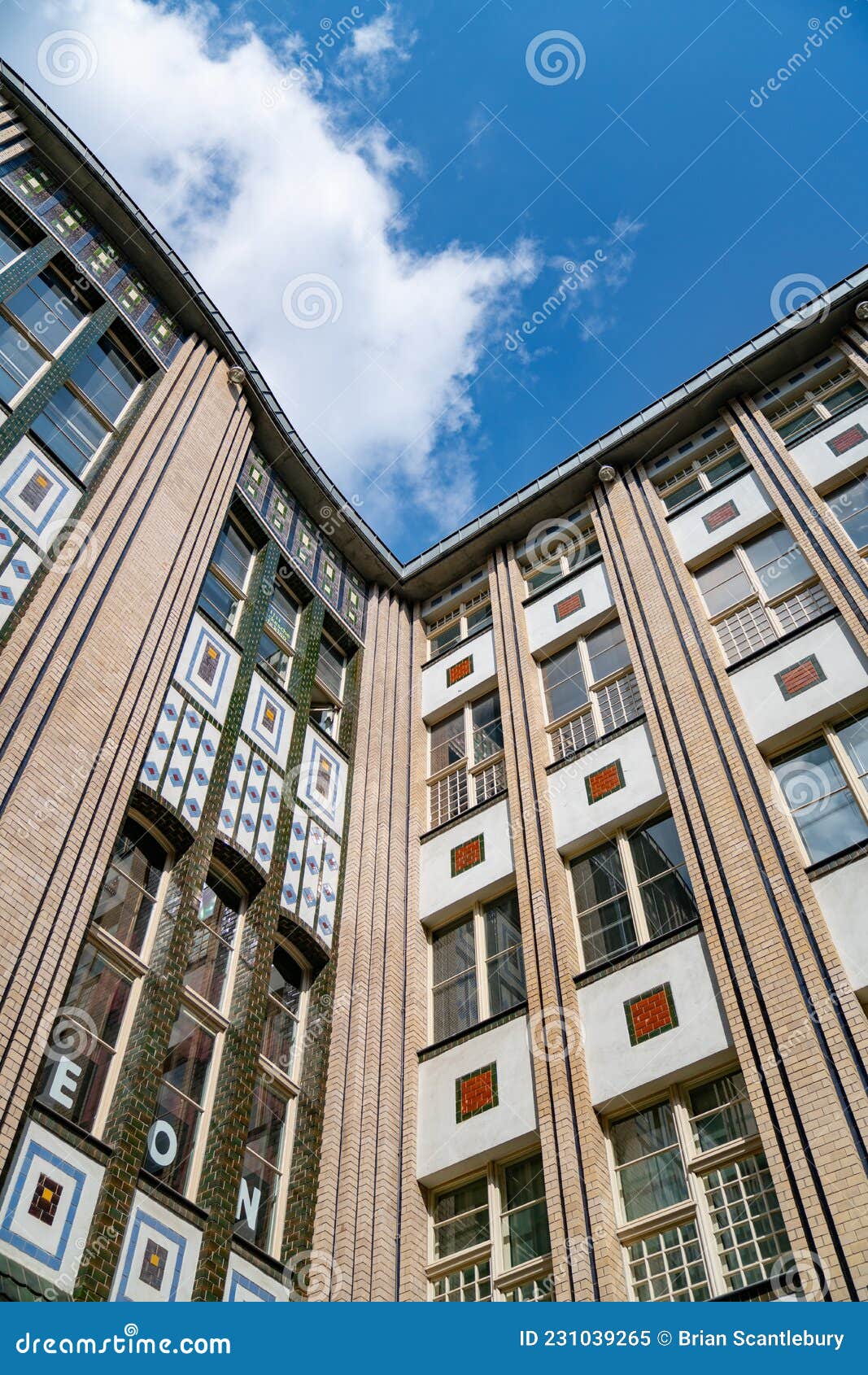 Building Corner Detail from Low Point of View Editorial Image - Image ...