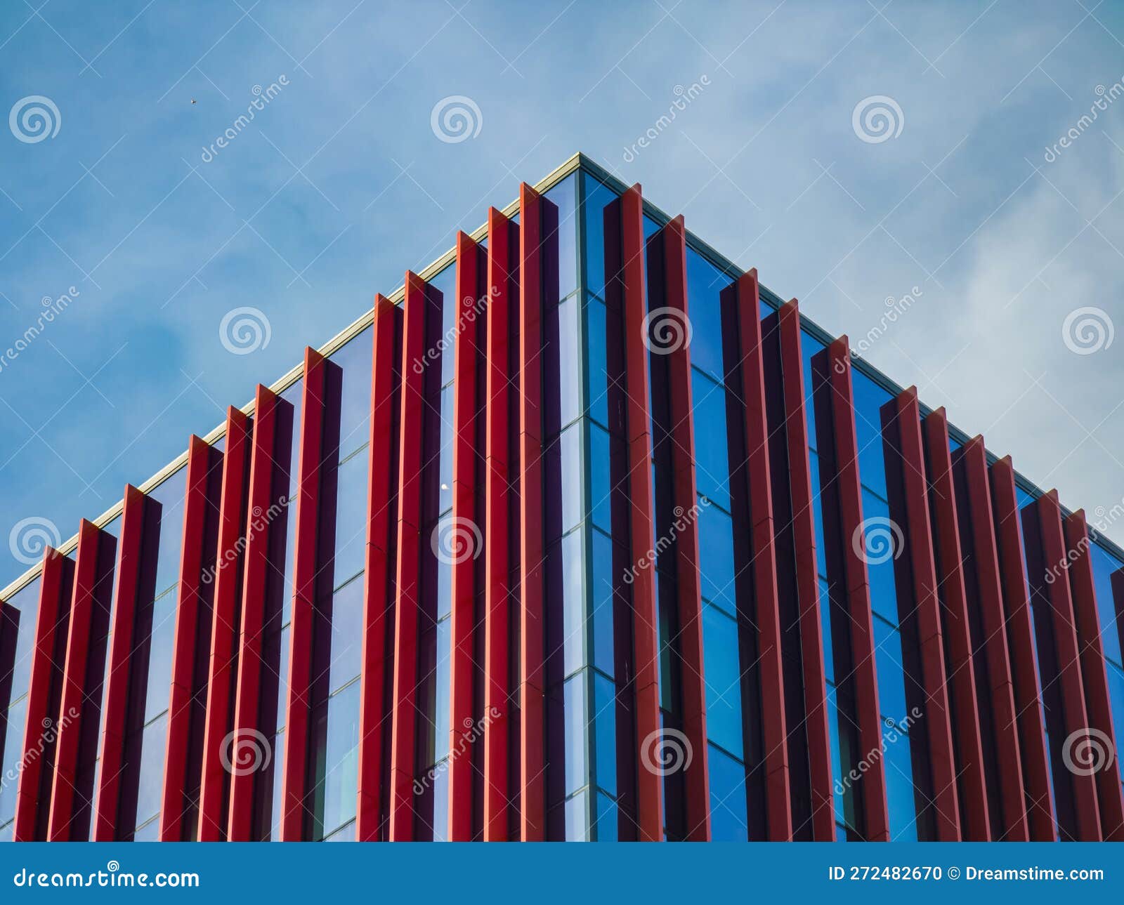 Building Corner. Modern Architecture. Blue Sky on the Background Stock ...