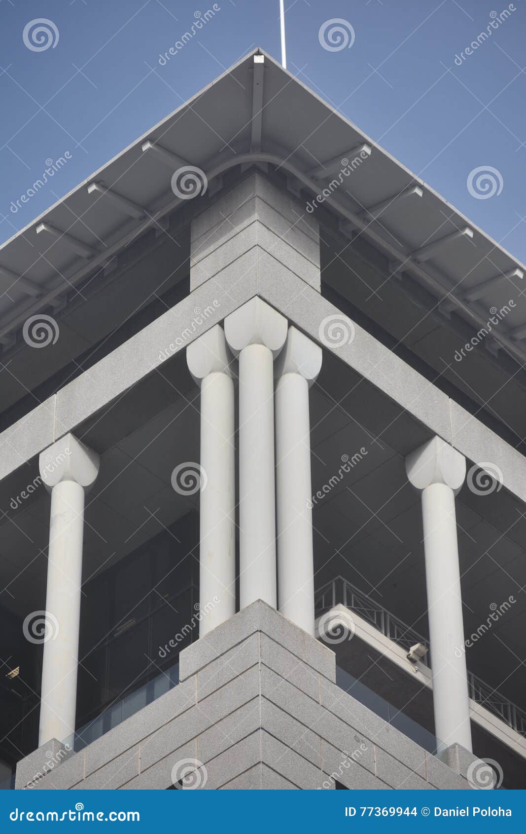 Building Corner with Supporting Columns Stock Photo - Image of urban ...