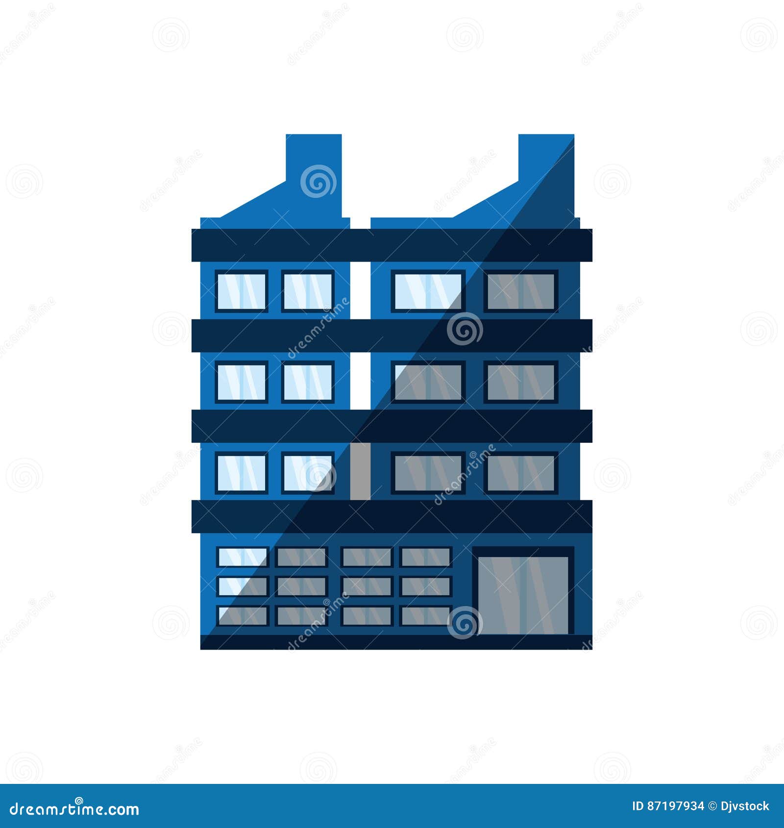 Building Corporate Shadow Icon Stock Illustration - Illustration of ...