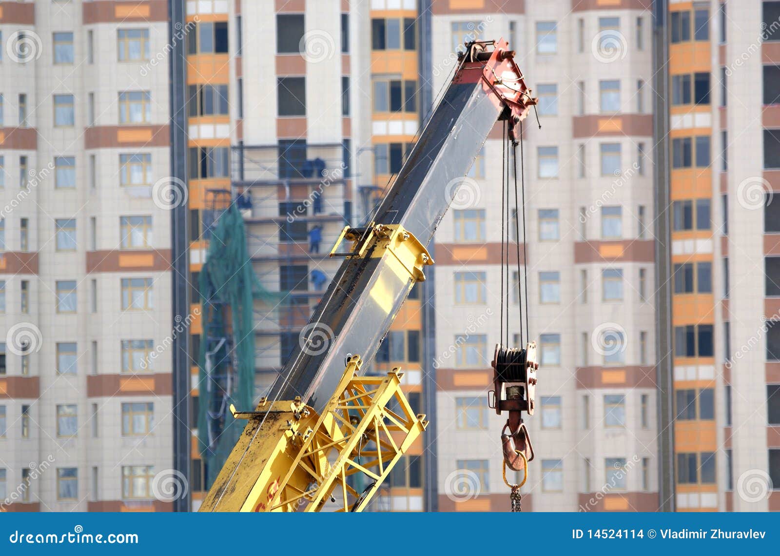 Building crane stock photo. Image of apartment, building - 14524114