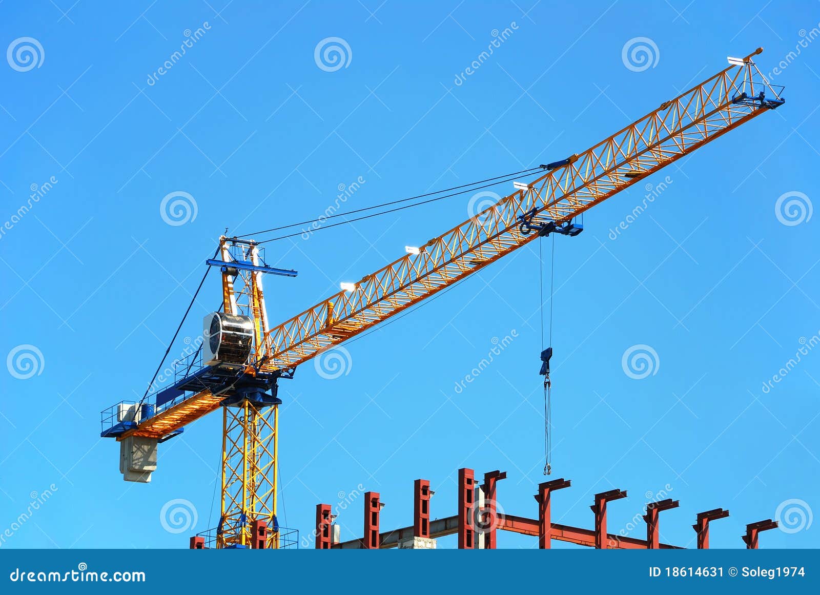 Building crane stock image. Image of skyscraper, scaffold - 18614631