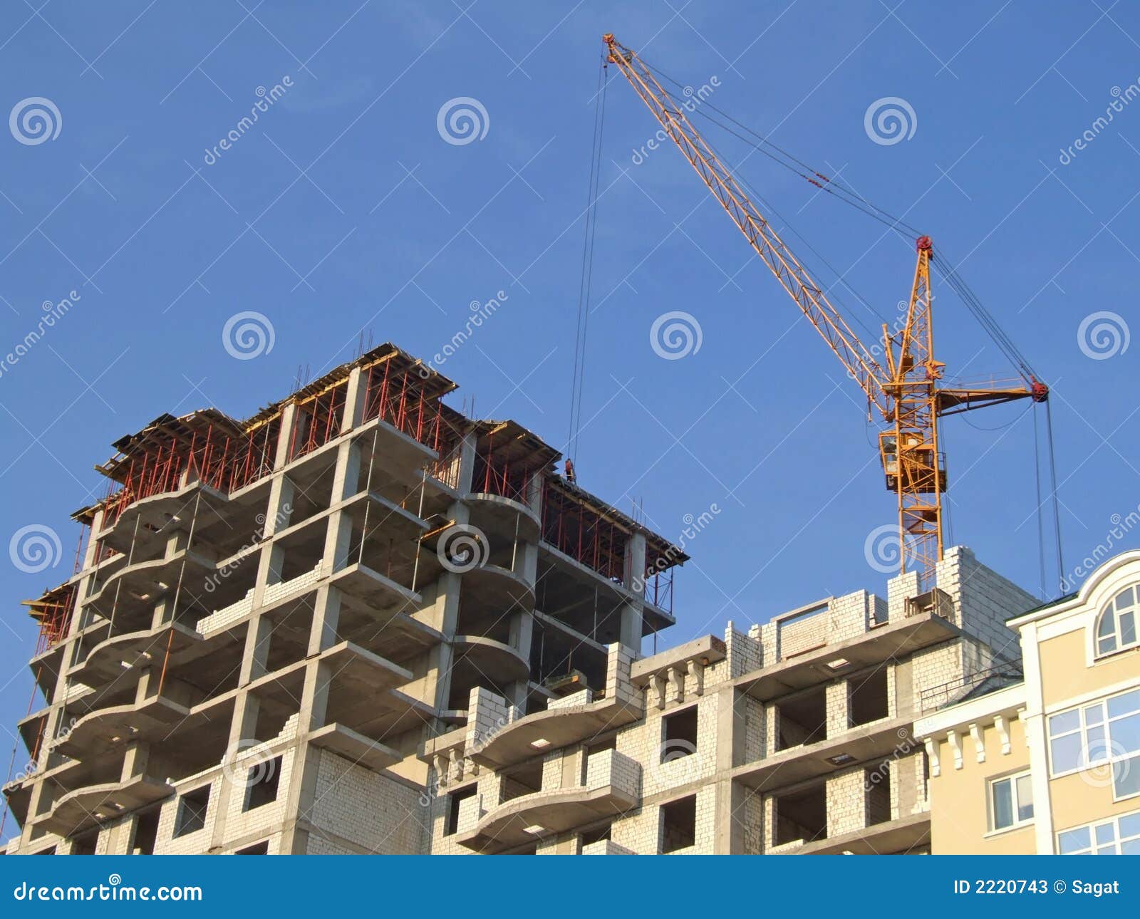 Building crane 2 stock image. Image of machine, machinery - 2220743