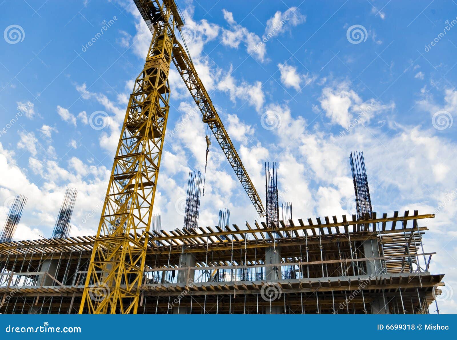 Building crane stock photo. Image of rise, structure, industrial - 6699318