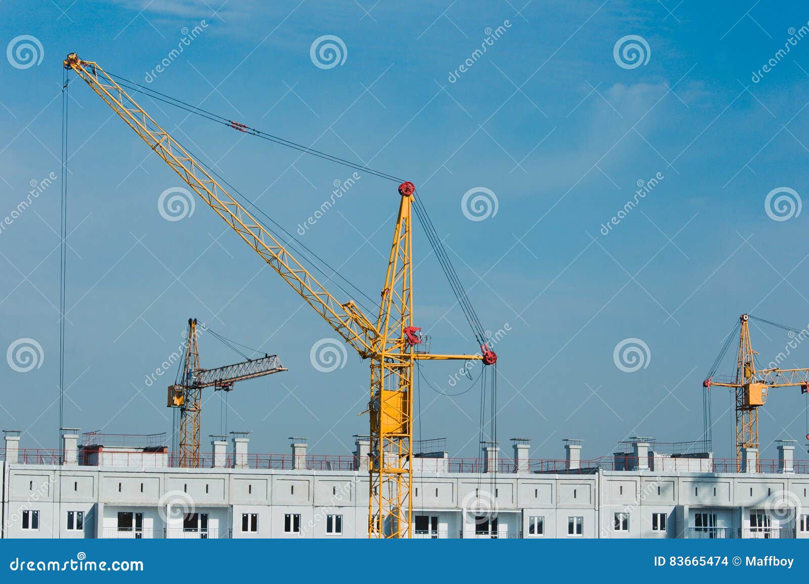 Building and Crane Construction Stock Photo - Image of home, natural ...