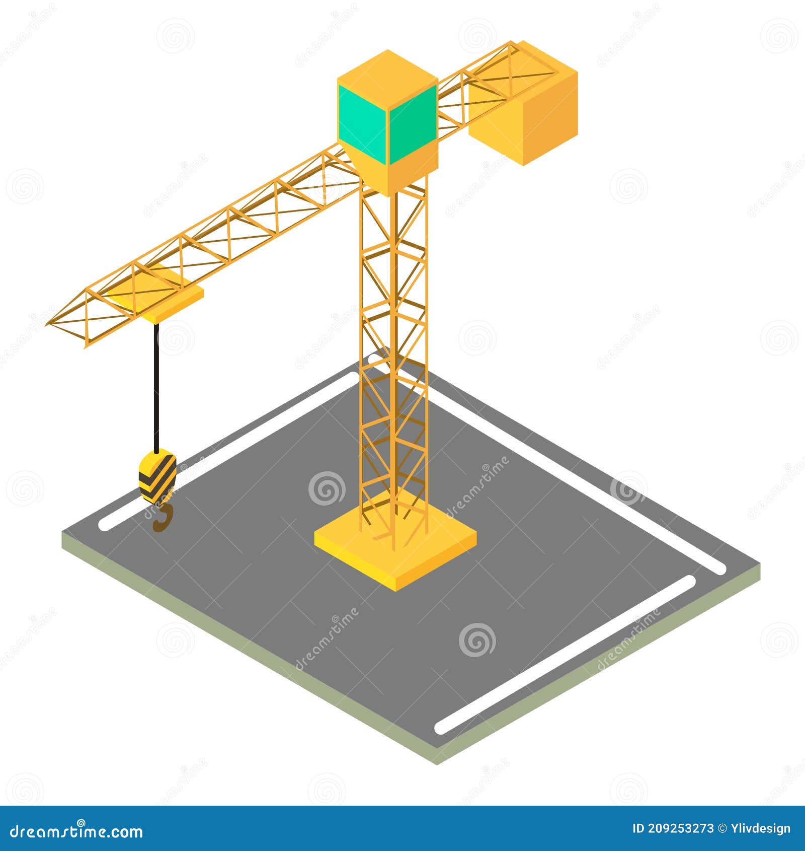 Building Crane Icon, Isometric Style Stock Vector - Illustration of ...
