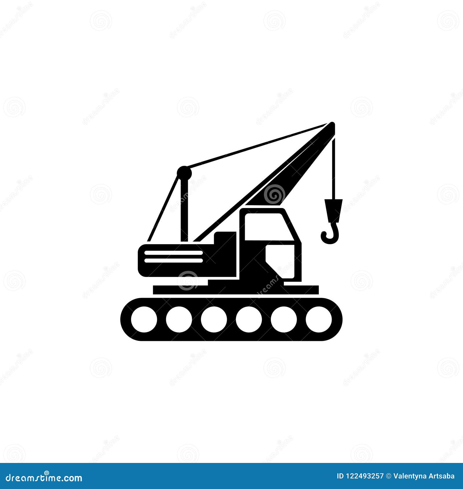 Building Crawler Crane Flat Vector Icon Stock Vector - Illustration of ... Building Crawler Crane Flat Vector Icon Stock Vector - Illustration of ...