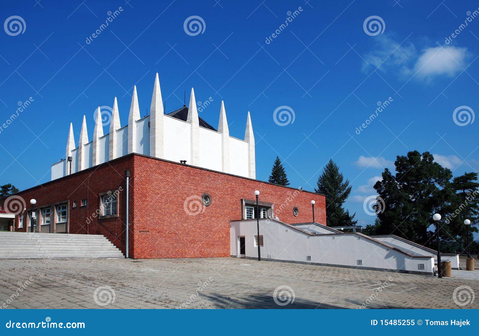 Building of crematorium stock image. Image of perspective - 15485255