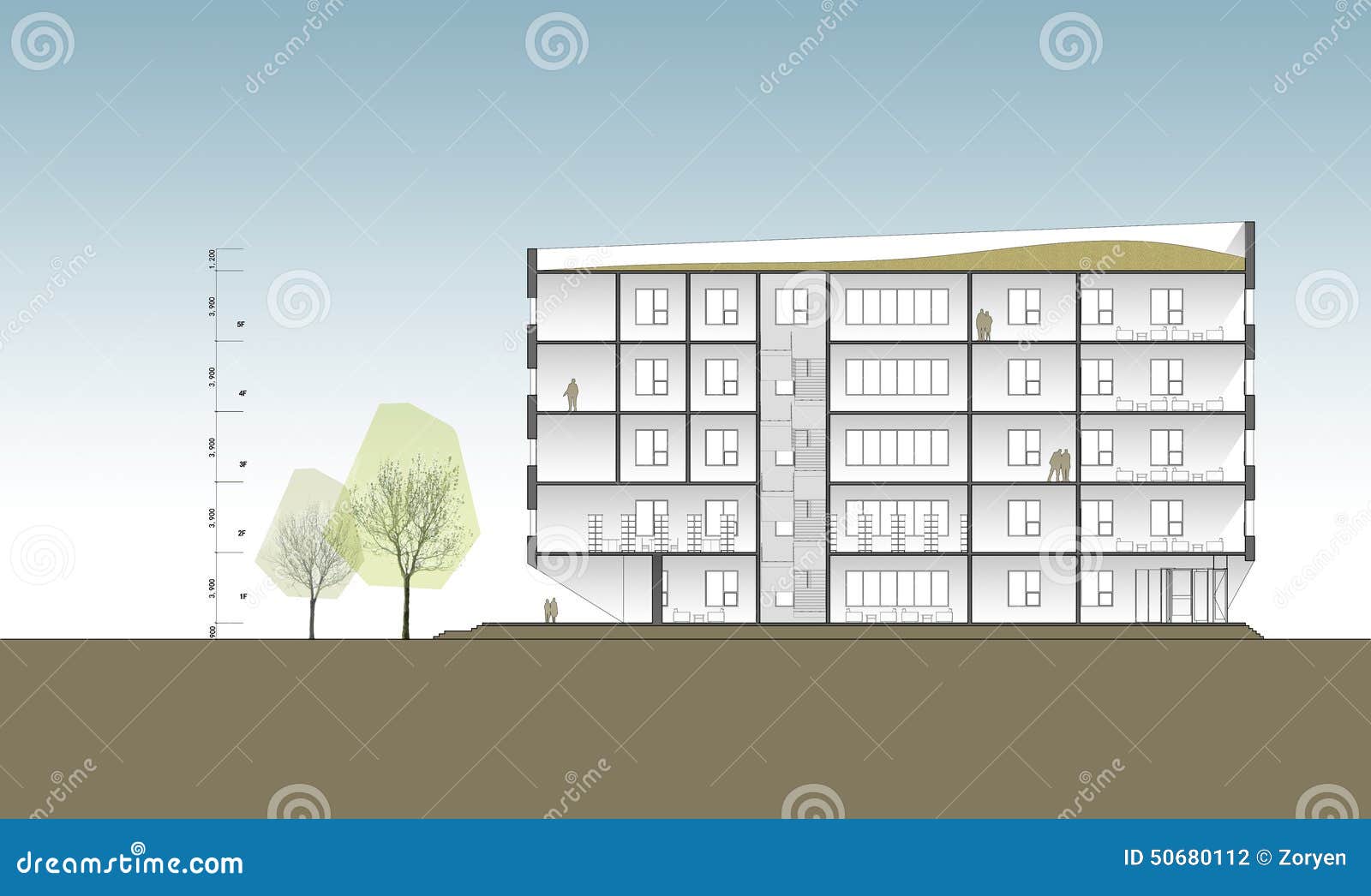 Building cross-section stock photo. Image of graphic - 50680112