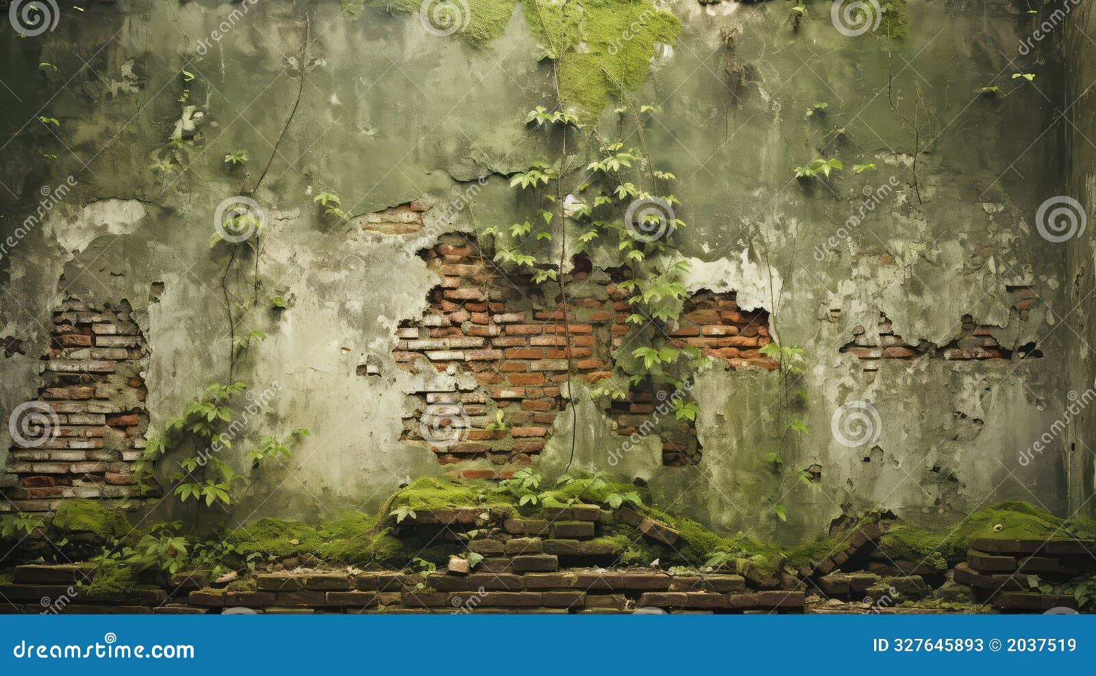 Building crumbling wall stock image. Image of overgrown - 327645893